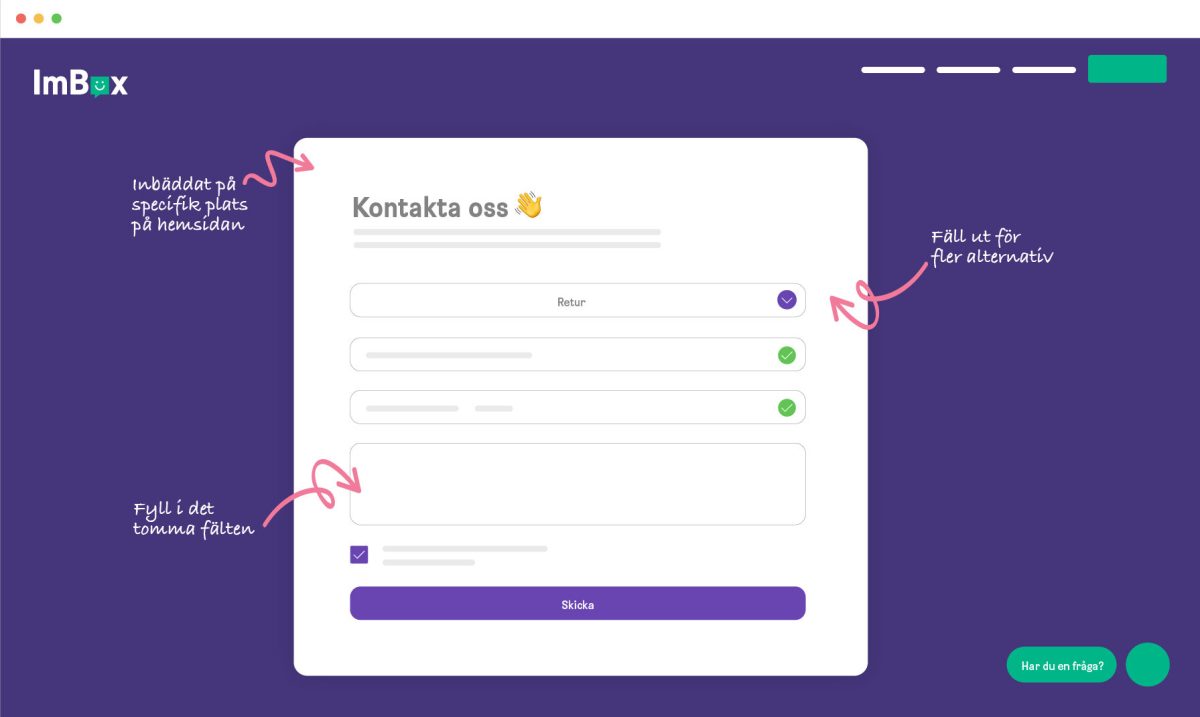 ImBox Embedded Forms | Så optimerar du din kundservice | ImBox